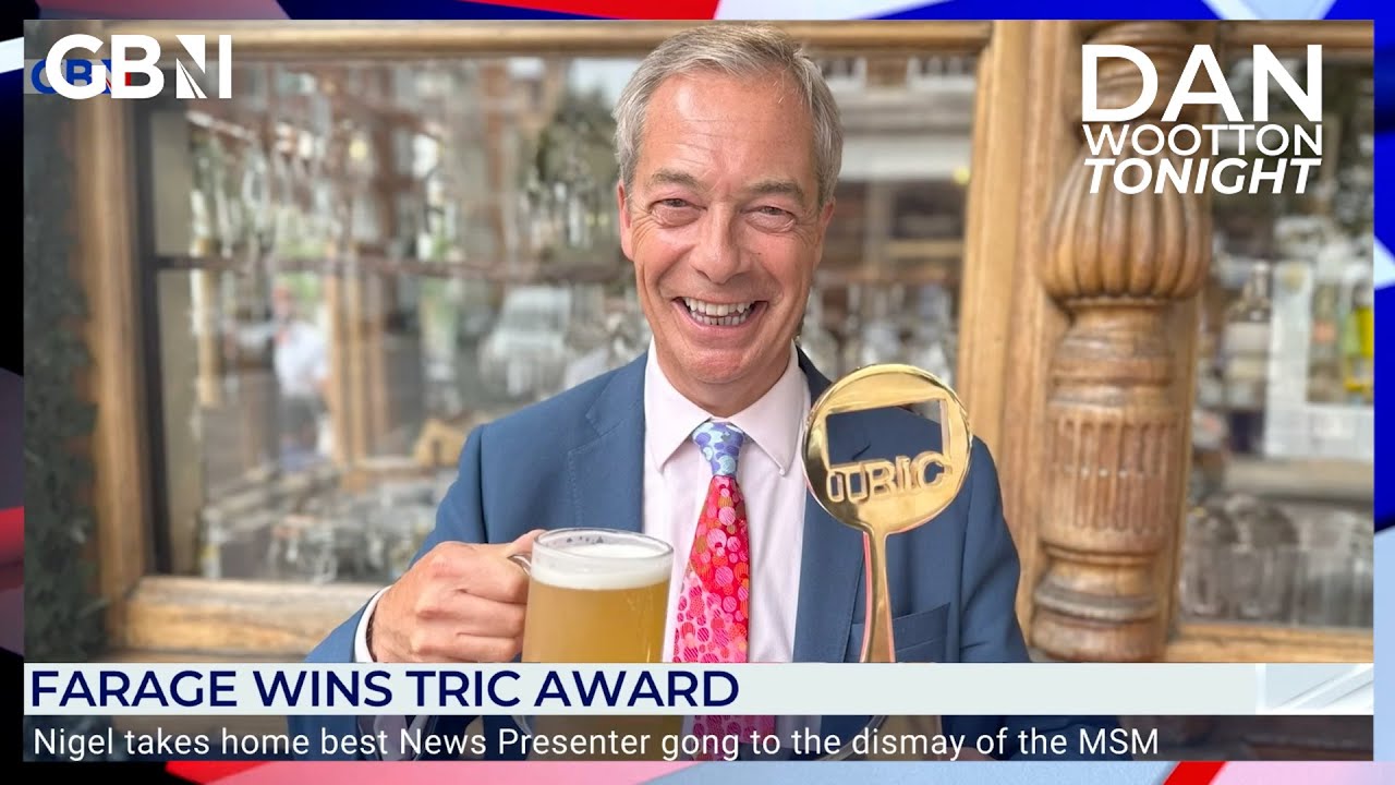 Nigel Farage celebrates winning News Presenter of the Year! - YouTube