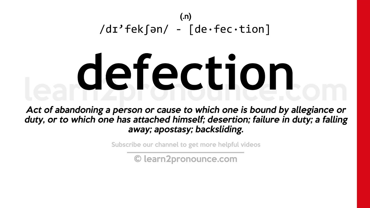 Pronunciation of Defection | Definition of Defection - YouTube