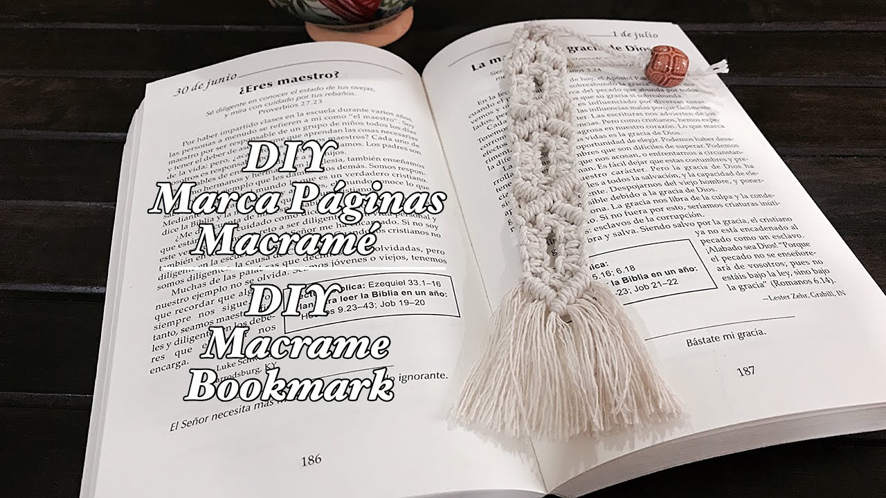 DIY Marca Páginas Macramé/ DIY Macrame Bookmark - YouTube