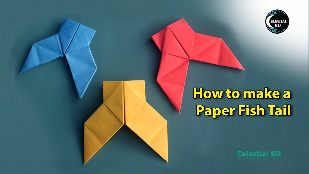 Fish tail || origami fish tail || paper fish tail || tail ||how to make ...