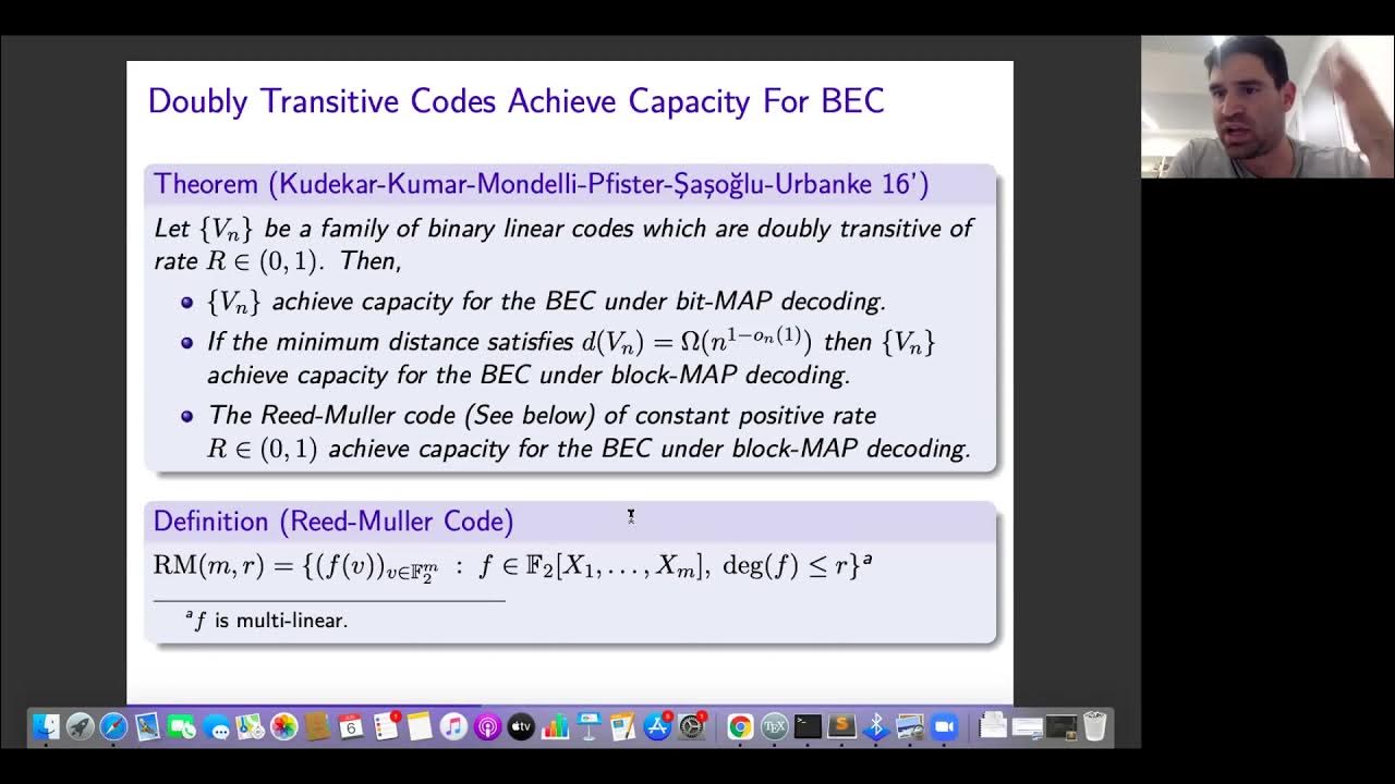 STOC 2021 - On Codes Decoding a Constant Fraction of Errors on the BSC - YouTube