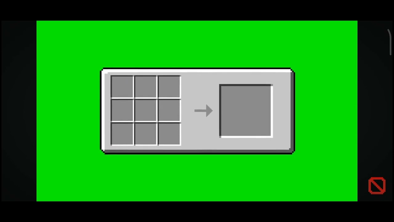 Maincrft empty crafting tabal animation green screen - YouTube