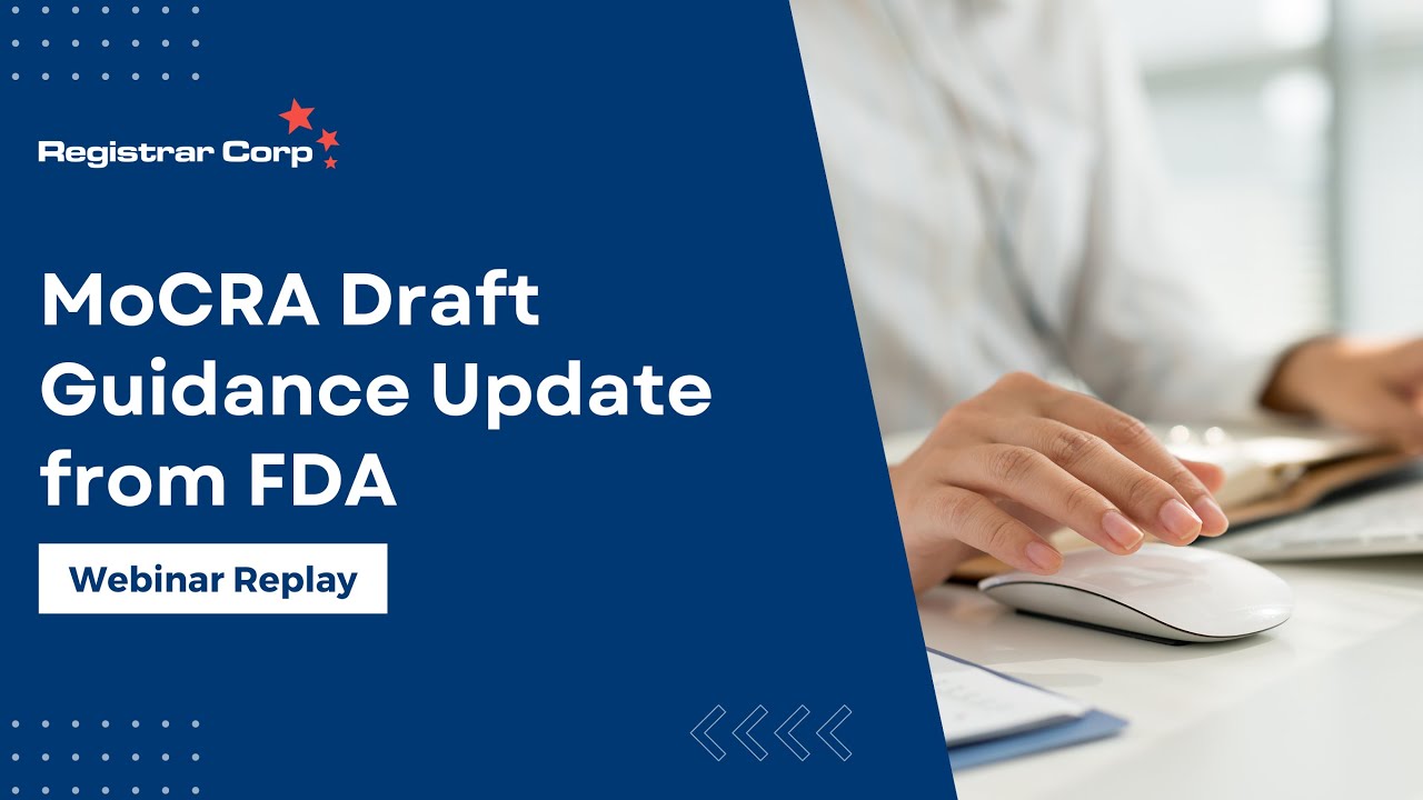 MoCRA Draft Guidance Update from FDA - YouTube