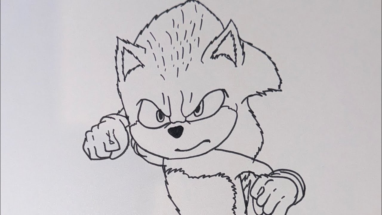 how to draw super sonic from super sonic 3 movie - YouTube