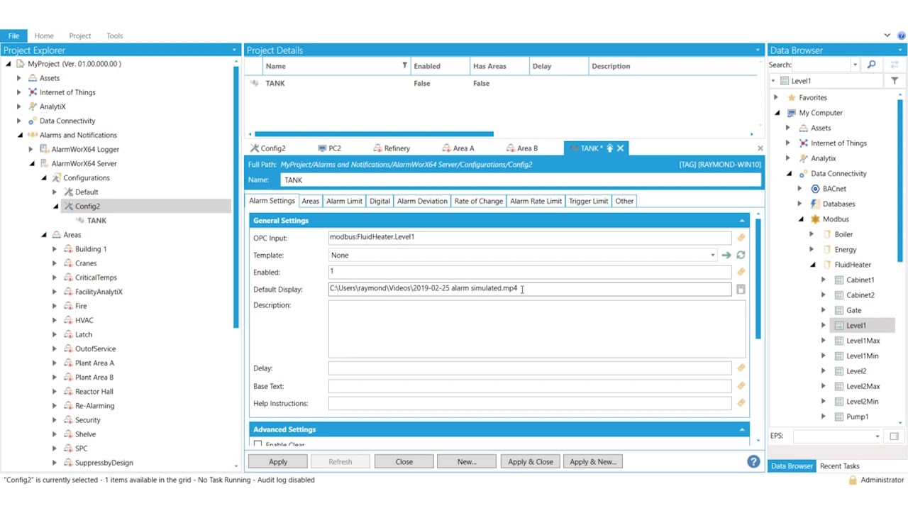 Iconics AlarmWorx Alarm Server Part 2 - YouTube