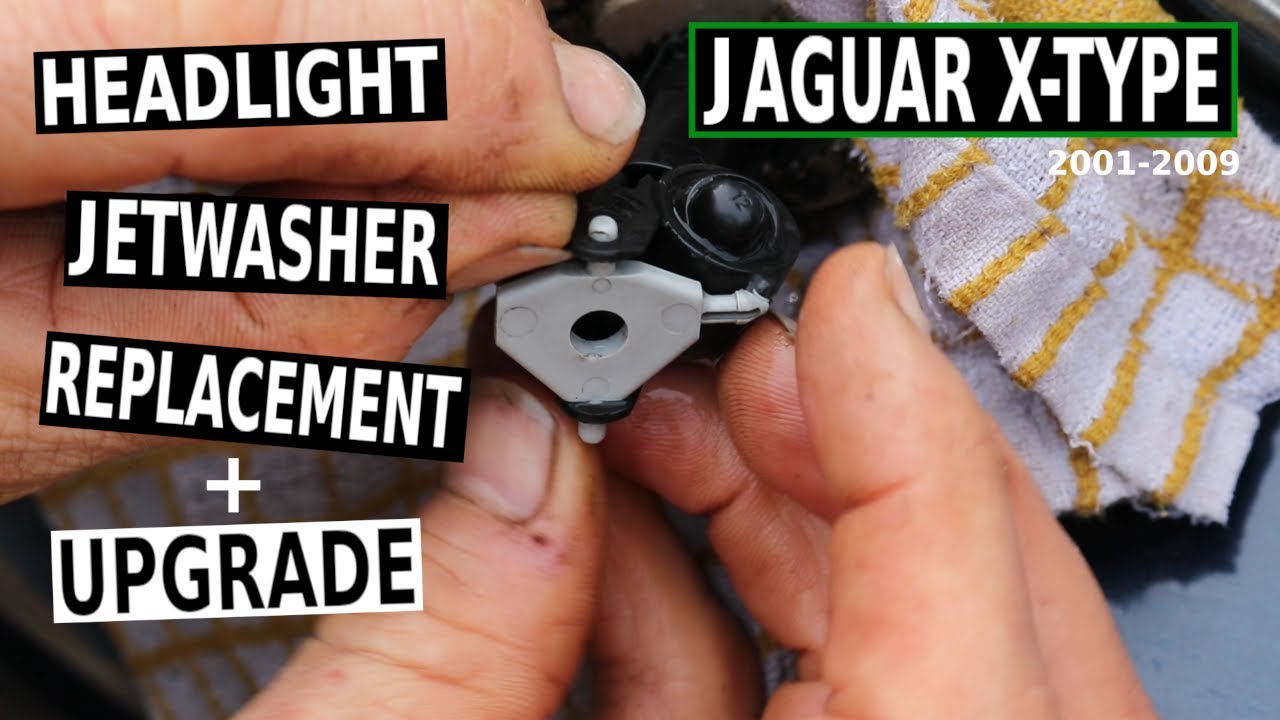 JAGUAR X-TYPE HEADLIGHT WASHER JET BRACKET UPGRADE 01-09 - YouTube