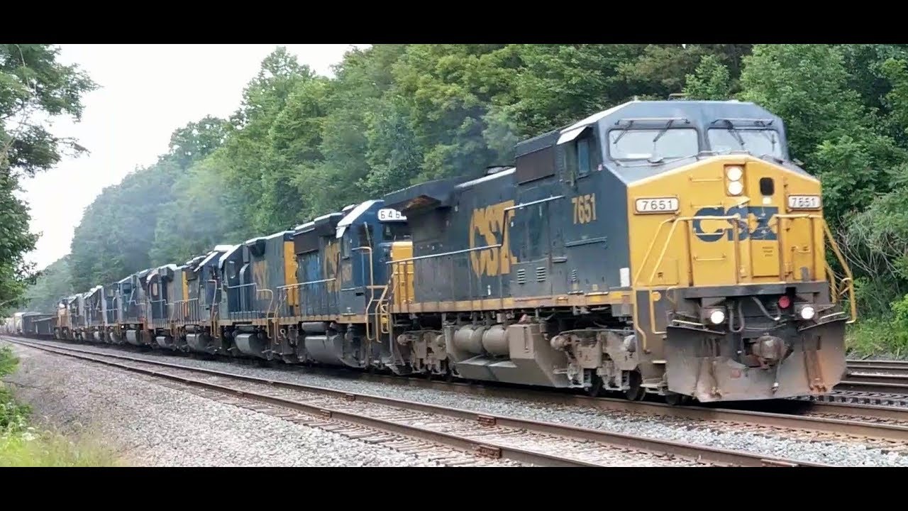 *12* CSX Locomotives leading Q384 past Sheridan, NY - YouTube