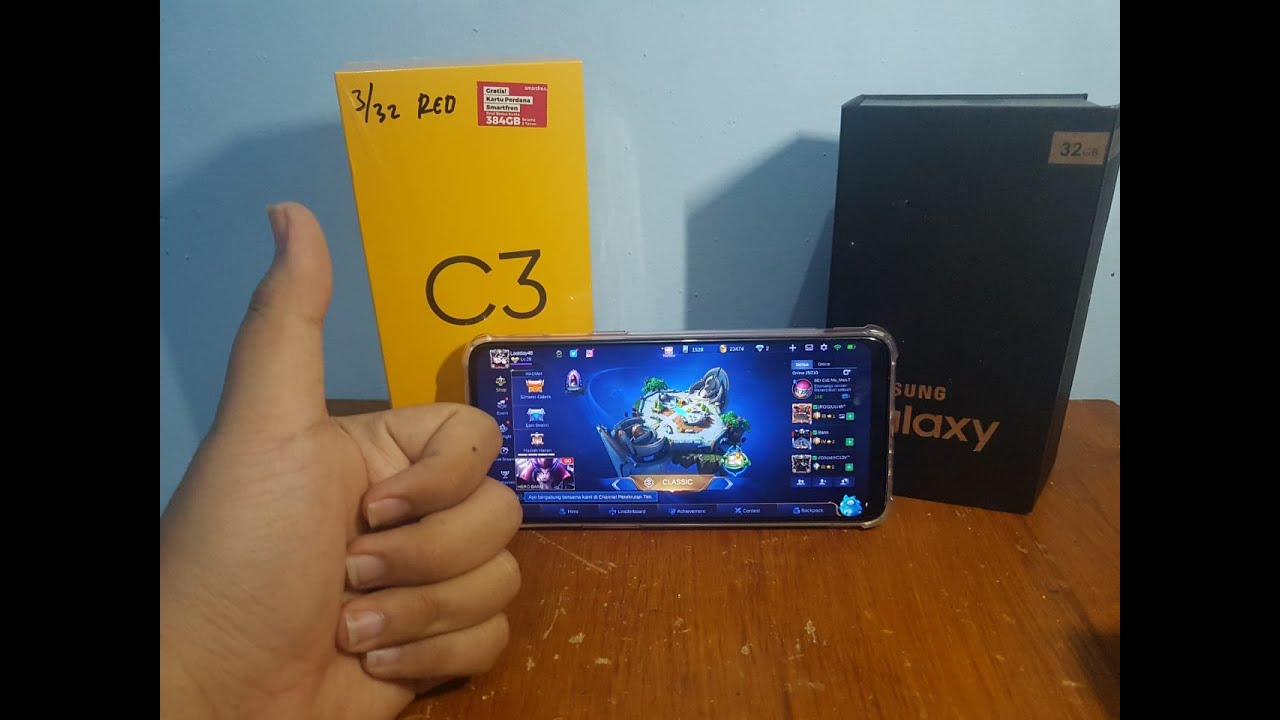 GAMEPLAY MOBILE LEGEND DI HP REALME C3 - YouTube