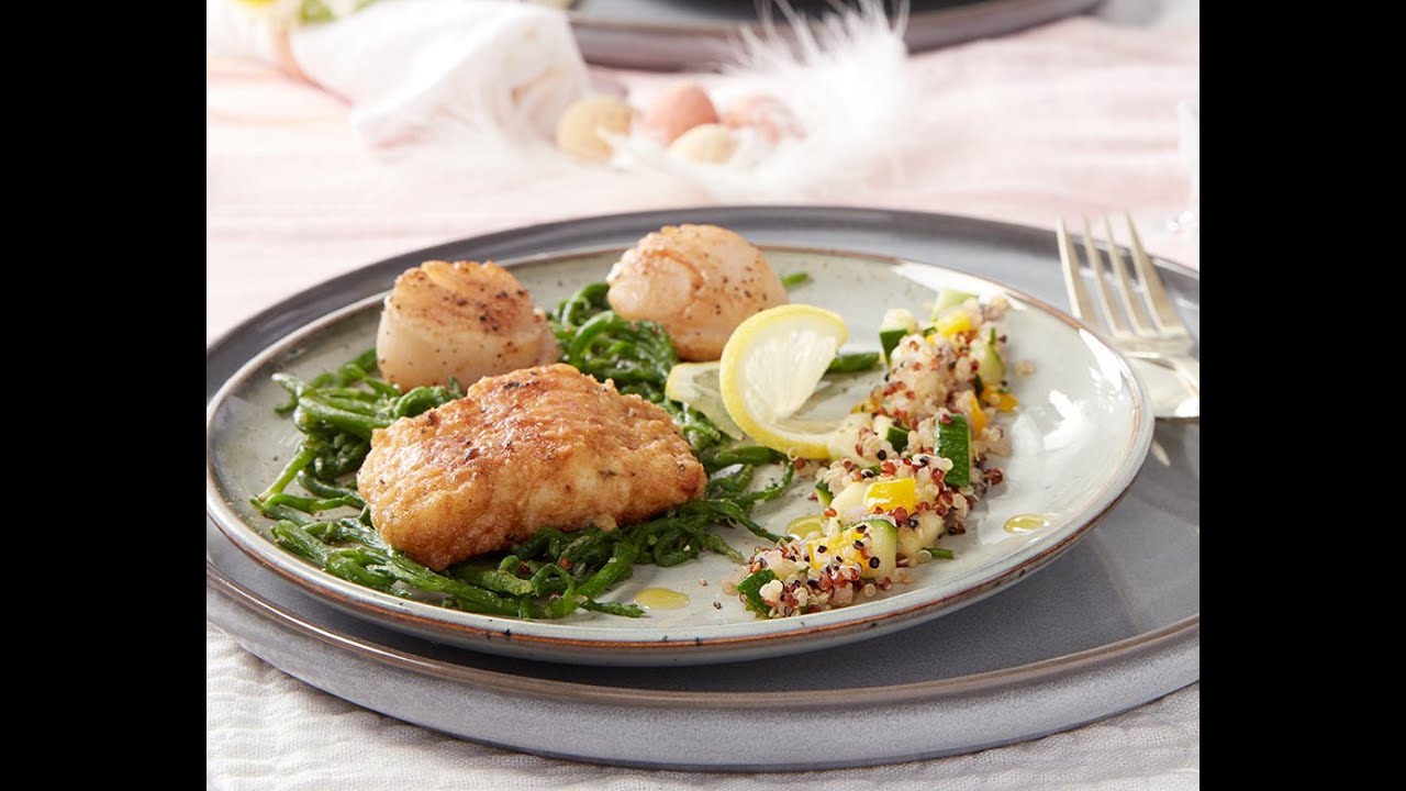 Rezept - Seewolf mit gegrilltem Meerfenchel, Quinoa und feinem Gemüse ...