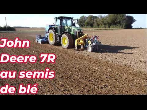 JOHN DEERE 7R au SEMIS de BLE - YouTube