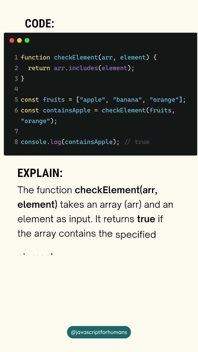How to Check if an Array contains a Specific Element in JavaScript? | Javascript for Humans ...