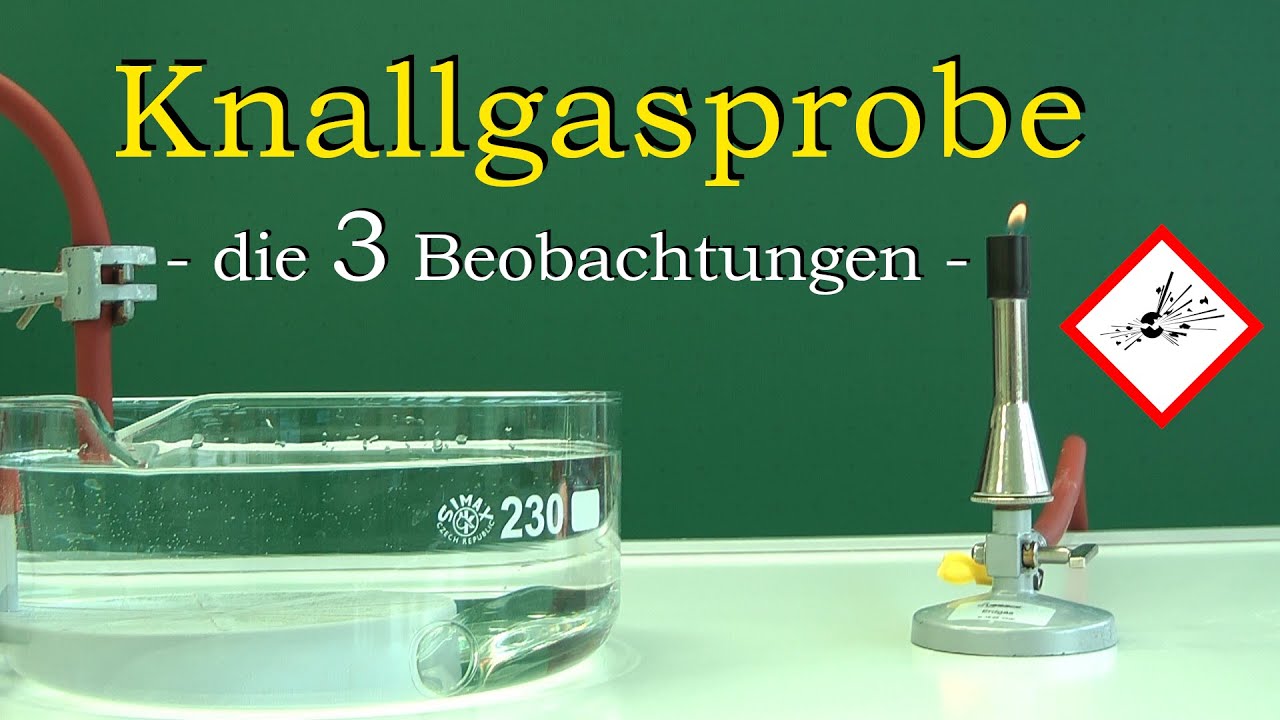 Knallgasprobe - die 3 möglichen Beobachtungen - YouTube