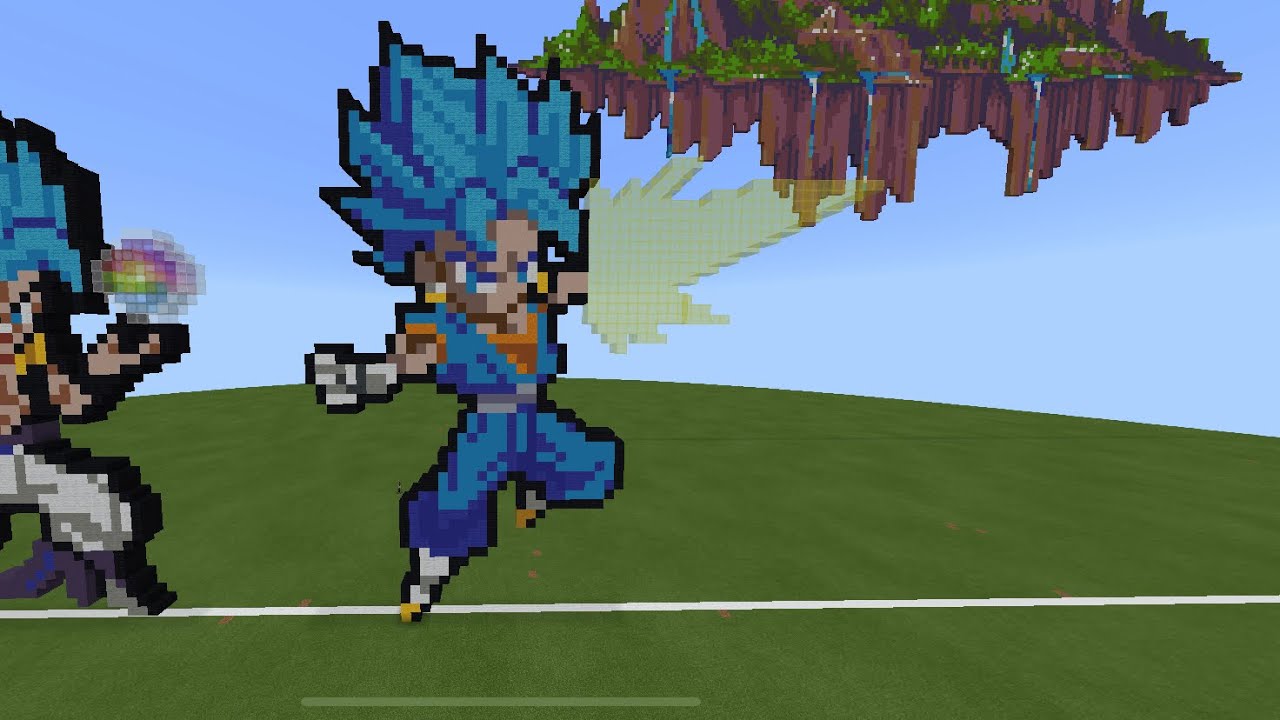 Vegito(ssgss) how to build pixel art tutorial Minecraft - YouTube
