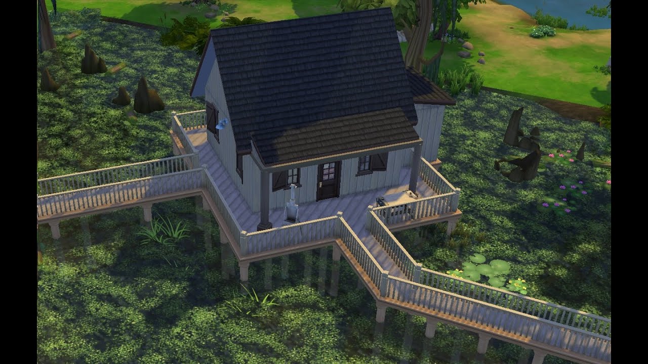 The Shack out Back in Gator Bayou: Sims 4 Speed build - YouTube