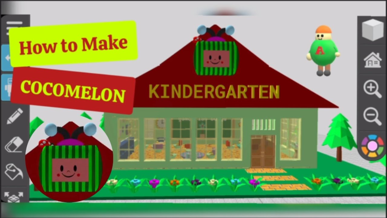 How to Make Cocomelon Kindergarten in Draw Bricks Game play Lego for ...