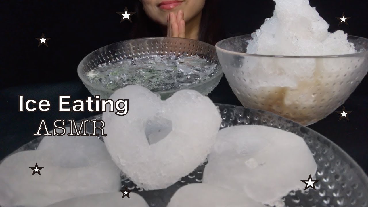 【ASMR】Three types of ice you want to eat now ☆ ICE EATING SOUNDS - YouTube