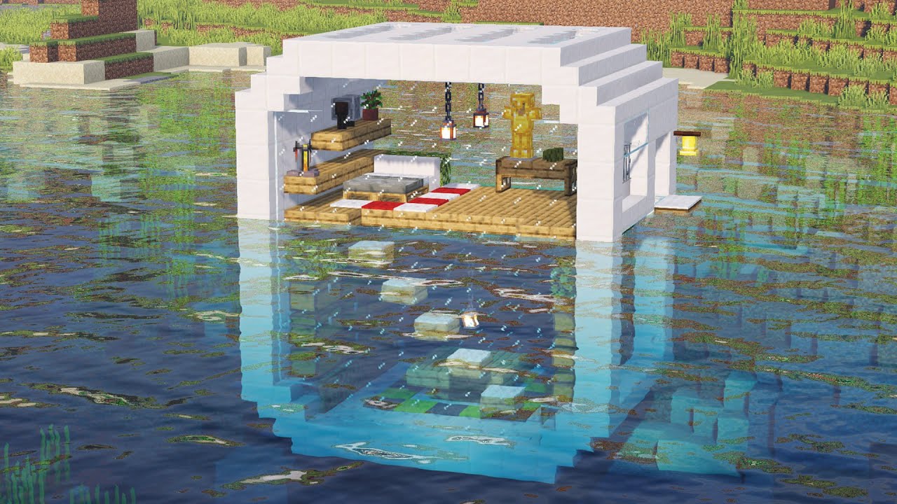 Mysterious House on the Water |How to Build in Minecraft |How to Build ...