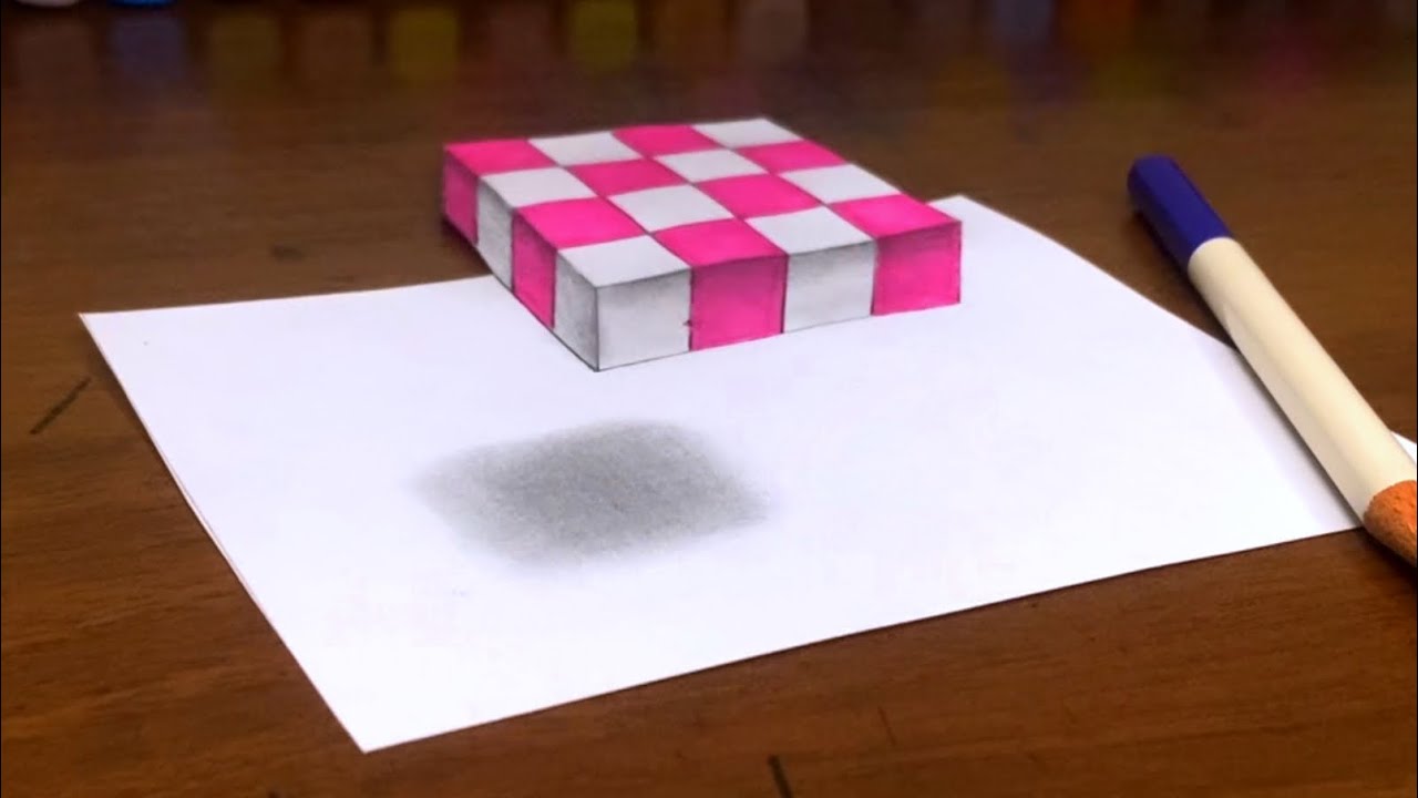 3D Art on Peper, Floating chess - YouTube