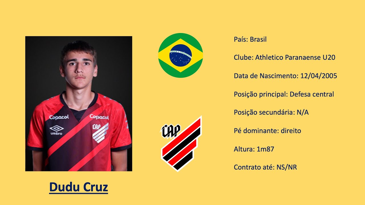 Dudu Cruz | 2005 (Athletico Paranaense) footage vs São Paulo U17 - YouTube