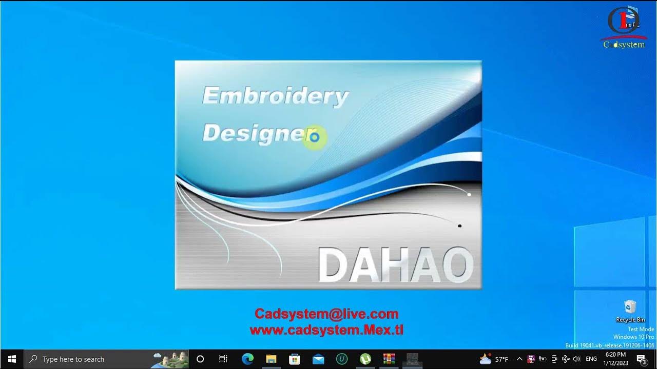 emCAD Dahao Embroidery 2.6 Relased 2022 - YouTube