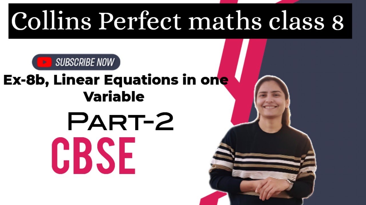 Ch-8,Linear Equations in one Variable Collins Perfect maths class 8 #cbsemaths #collins #youtube ...