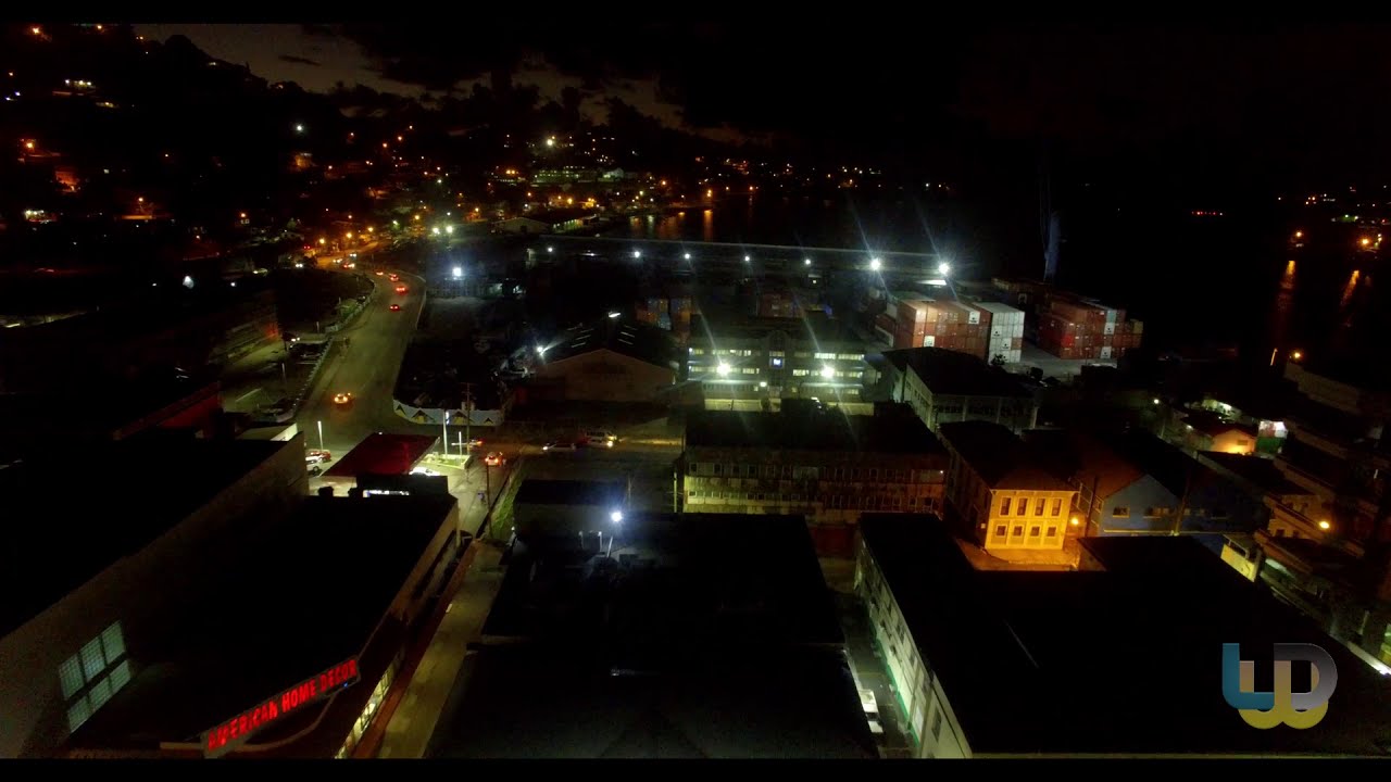Castries City at Night. DJI Phantom 3 4K Quadcopter - YouTube