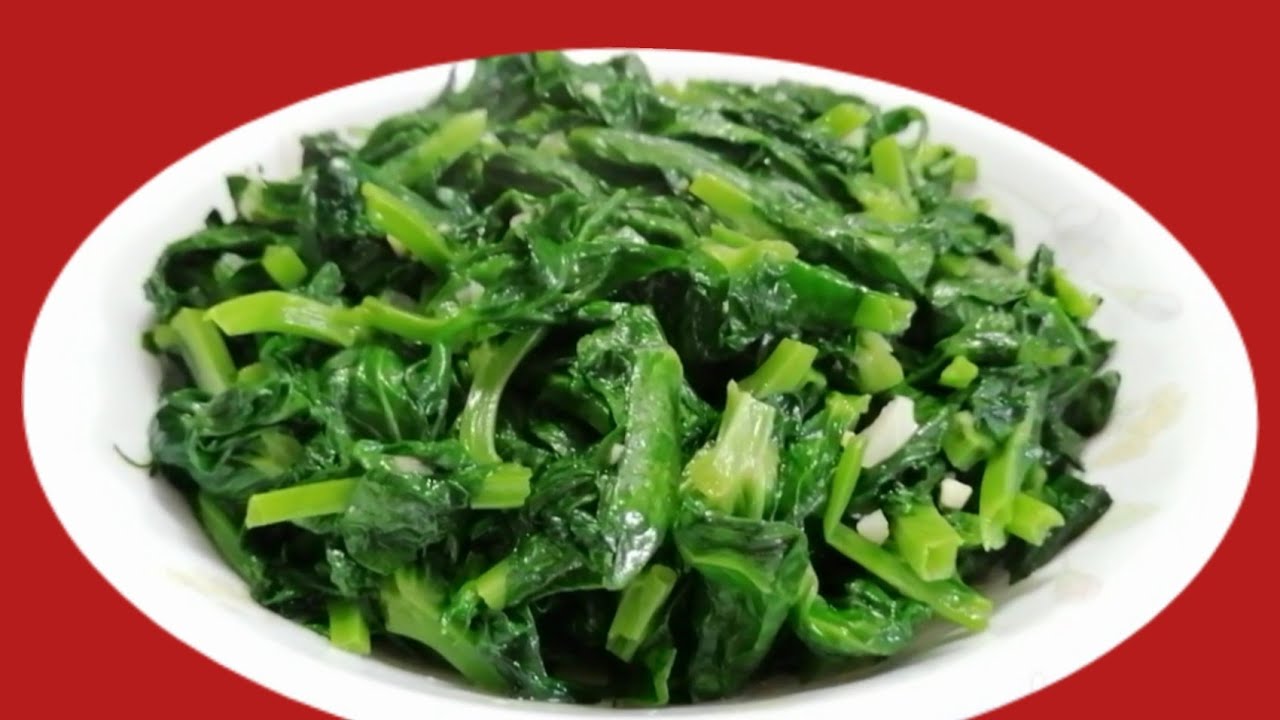 masakan hongkong TUMIS SAYUR TAU MIU DENGAN BAWANG PUTIH CINCANG - YouTube