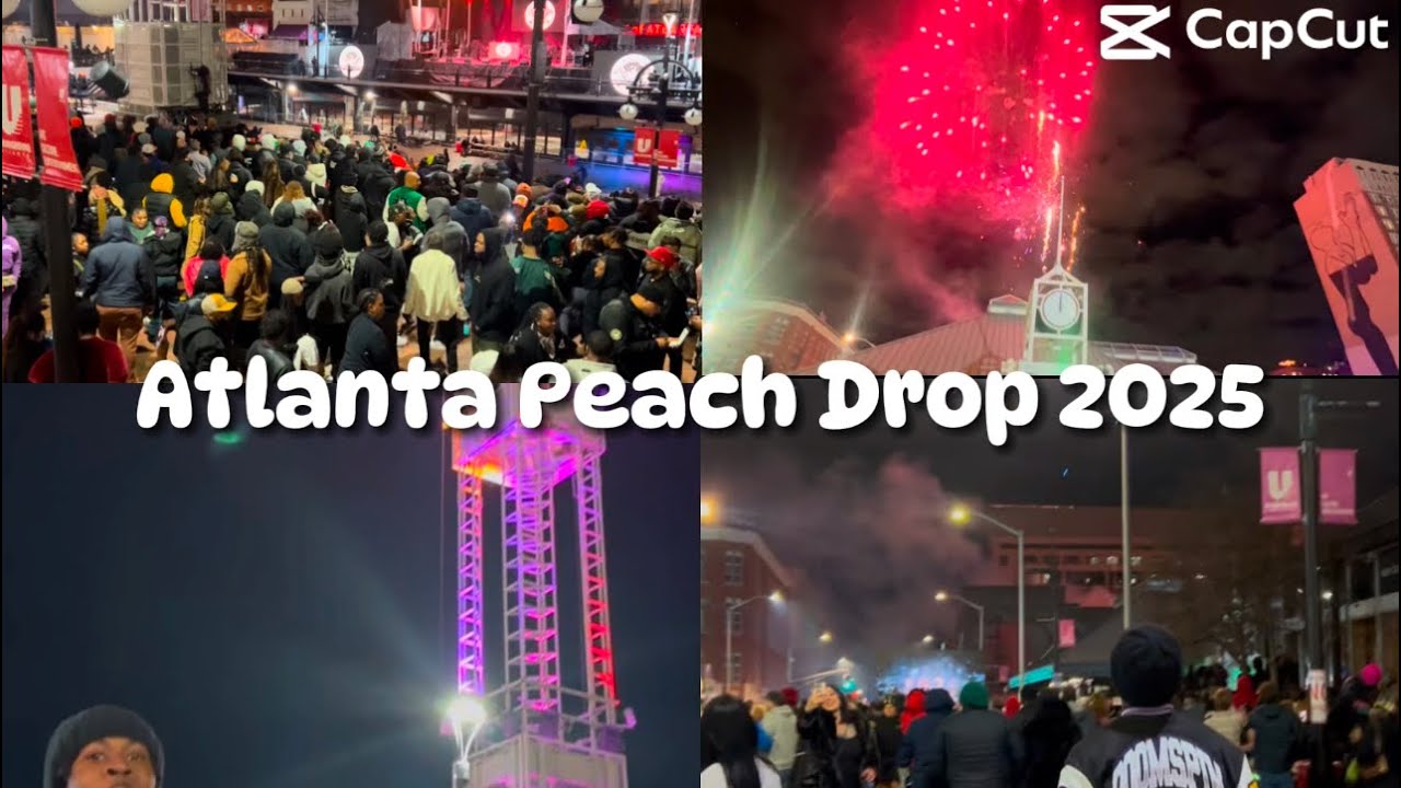 Atlanta Peach Drop 2025 | New Years Eve 2024 | New Years Day - YouTube