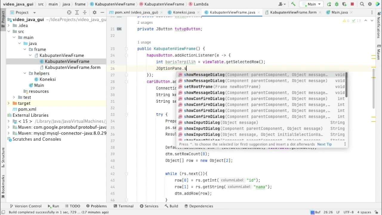 Java Crud Intellij Idea Gui Part 1 Youtube