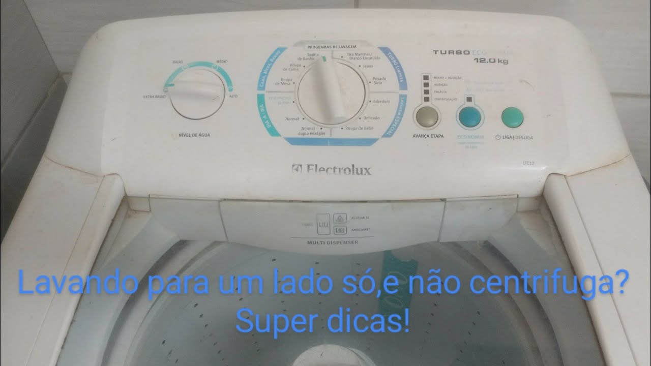 Máquina de lavar Eletrolux lte12 batendo só para um lado só e não ...
