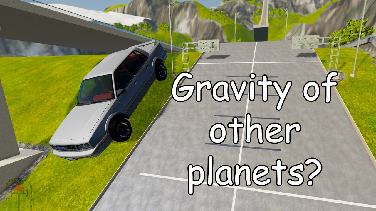 Long jump with the gravity of other planets - BeamNG DRIVE - YouTube