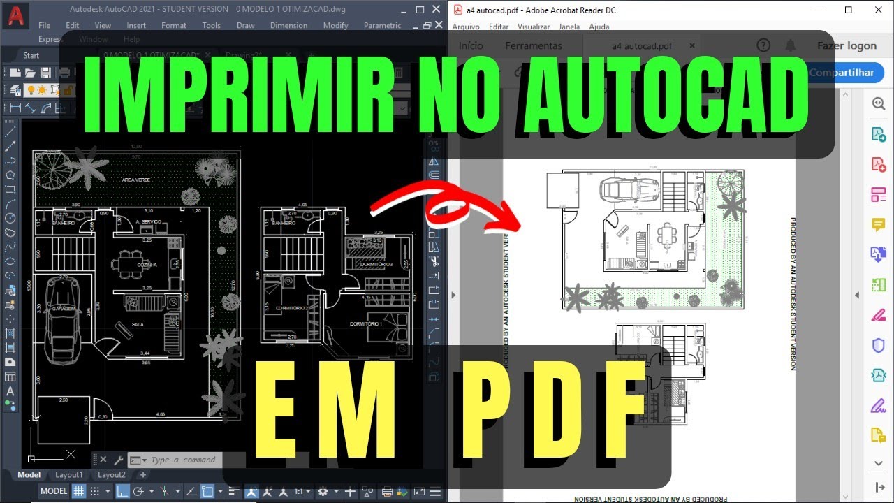 [MODEL] COMO IMPRIMIR NO AUTOCAD EM PDF - YouTube