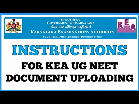KEA Instructions for Documents Upload | UG NEET Document Uploading ...