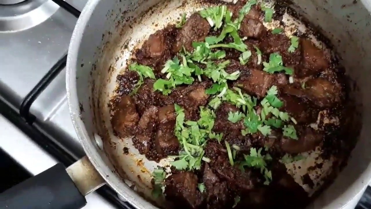 Mutton Liver Dry Fry || Telangana Style || Authentic Recipe..... - YouTube