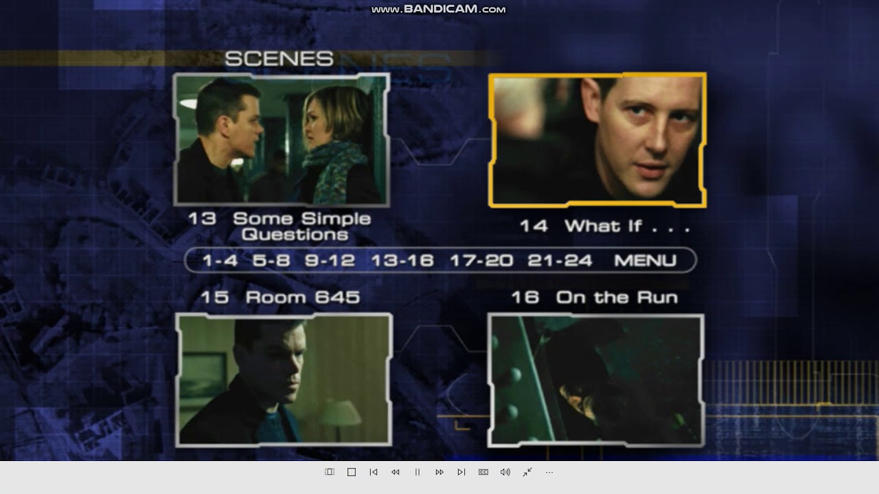 The Bourne supremacy DVD menu - YouTube