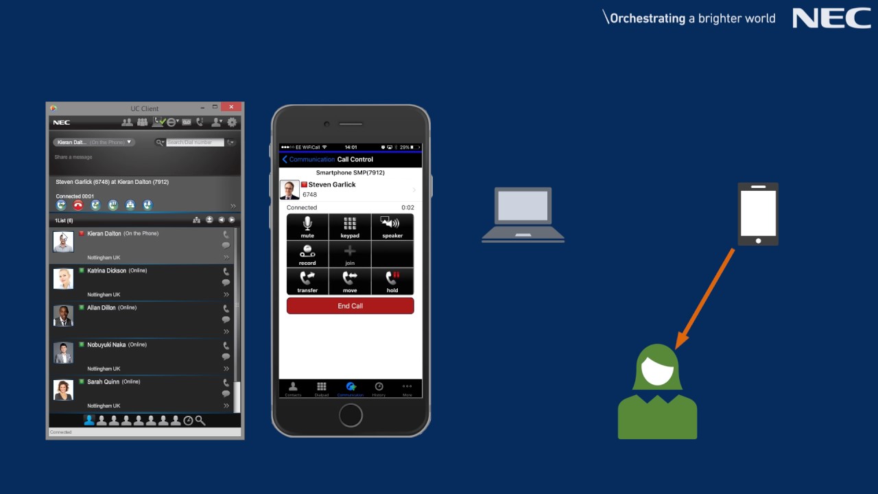 UNIVERGE 3C Answering a call on the UC Client - YouTube