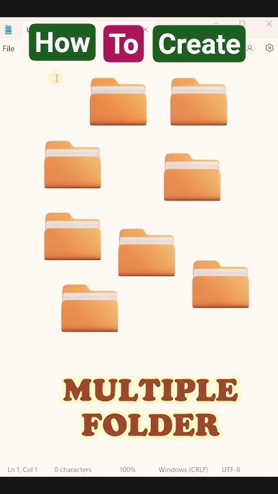 how to create multiple folders using notepad #notepad #notepadtricks - YouTube