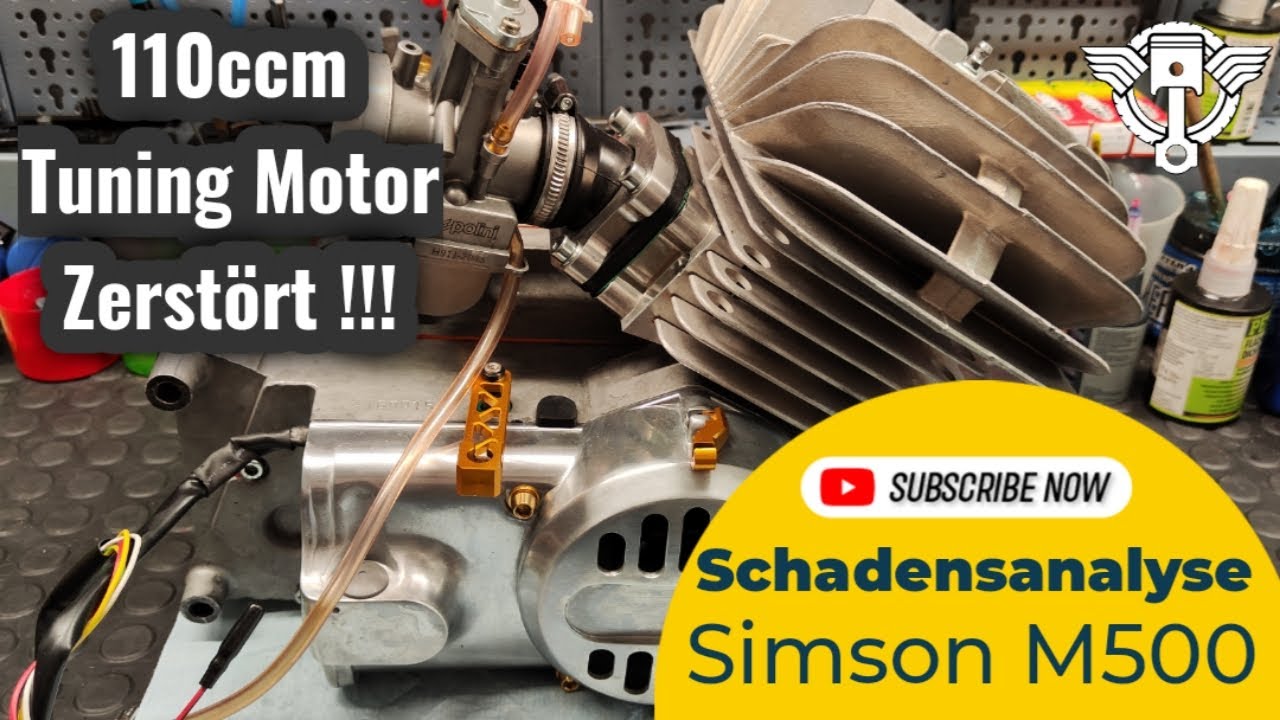 Simson Motorschaden 110ccm Membran BIG FLOW Tuning Motor!!! Zerstört ...