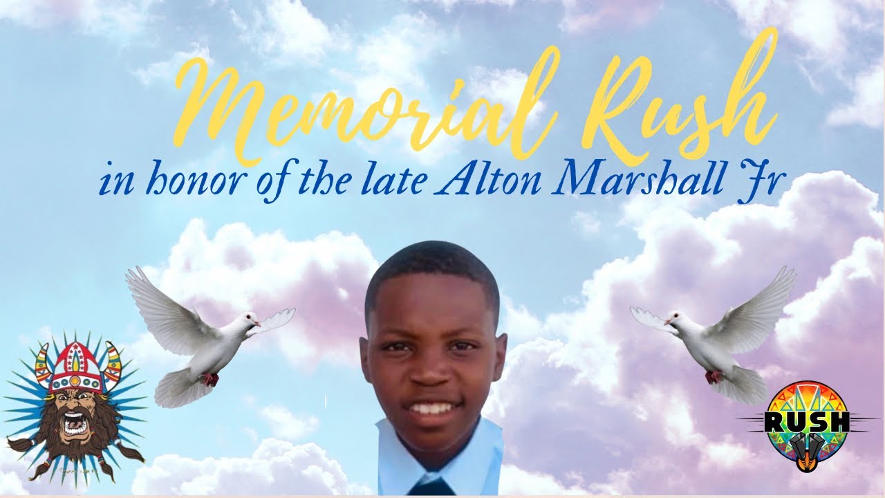 Saxons Memorial Rush for Alton Marshall Jr - YouTube
