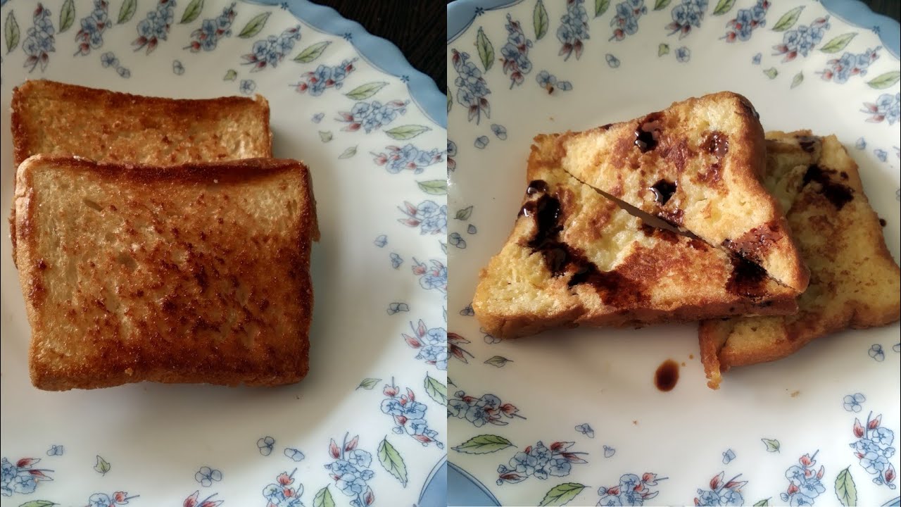 Two types of bread toast l sugar bread toast l sweet egg bread - YouTube