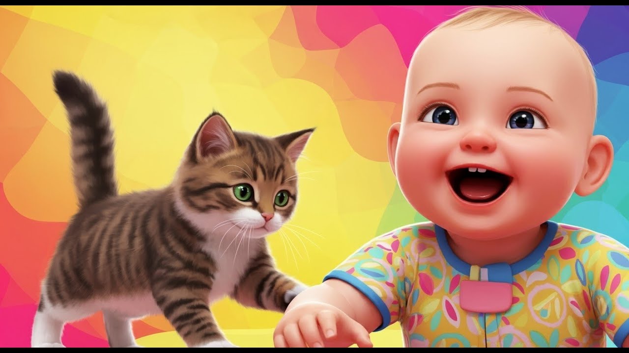 cute cats | cats play | Baby Giggles At Kitten's Playfulness | Cutest ...