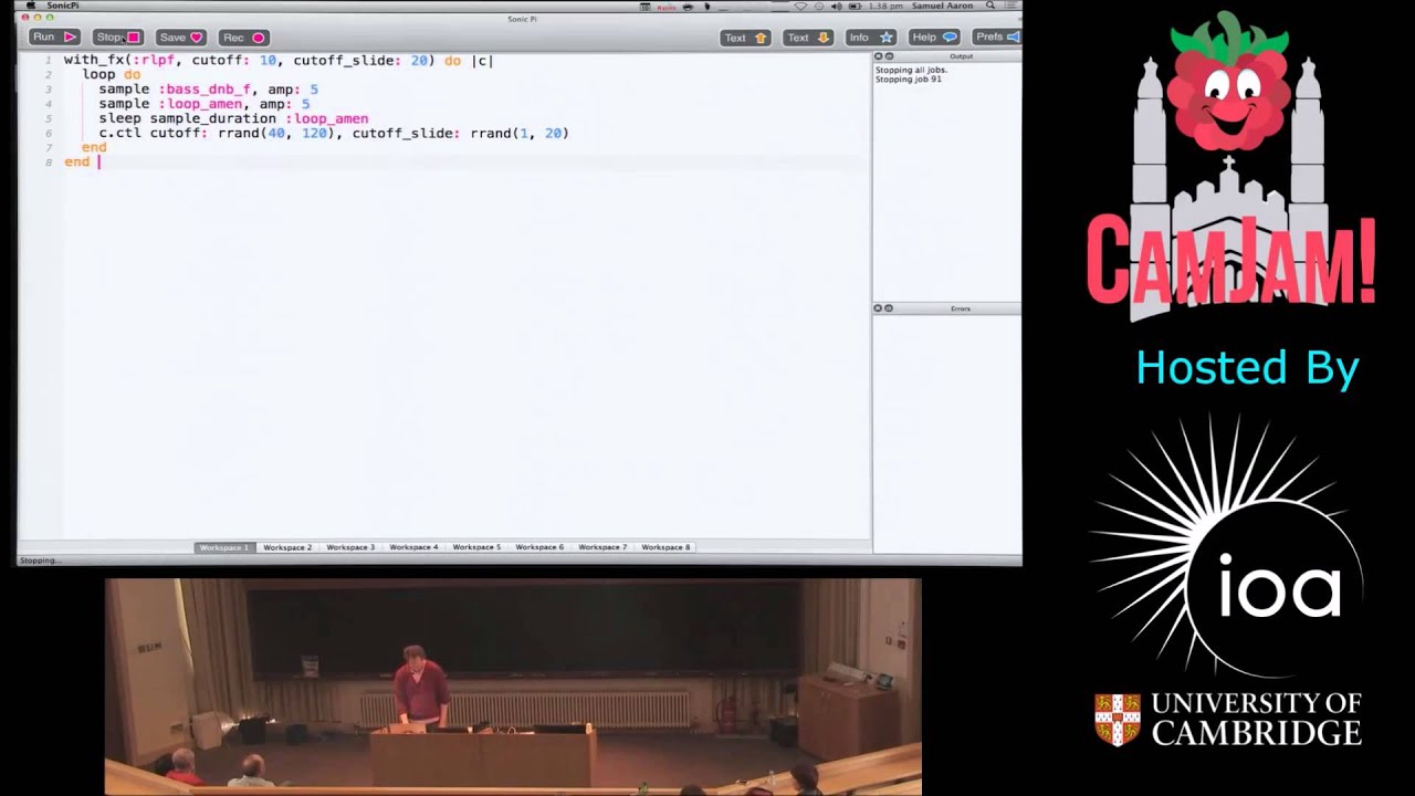 CamJam6 - Sonic Pi in the Classroom - Sam Aaron - YouTube