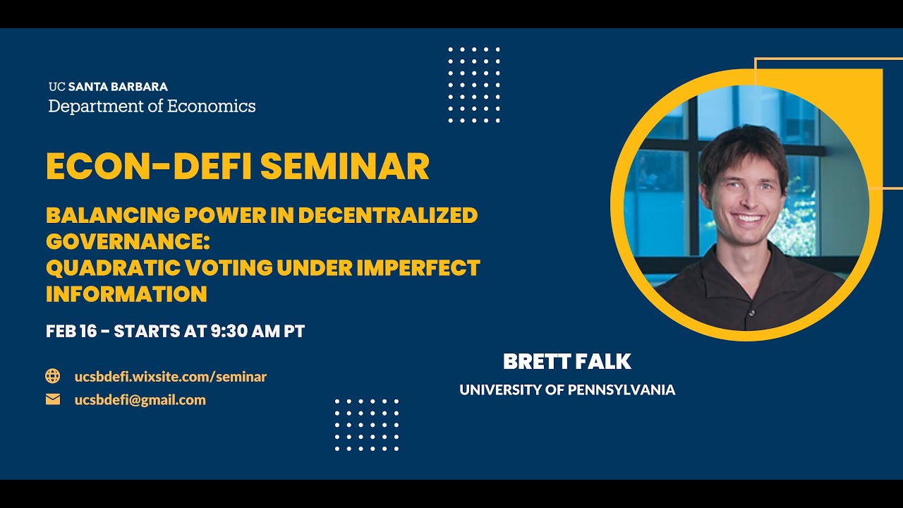 Brett Falk: Balancing Power in Decentralized Governance:Quadratic ...