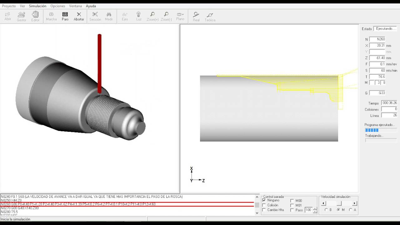 Mecanizado de pieza con WinUnisoft CNC - YouTube