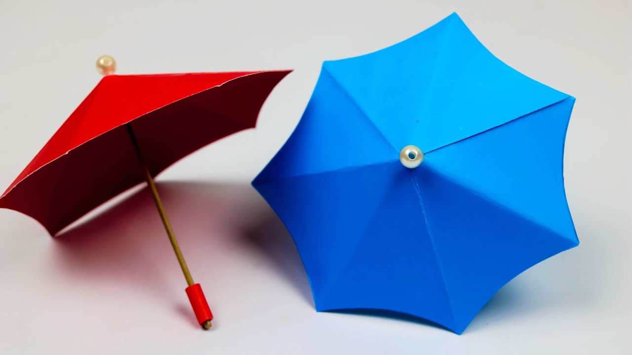 How to make a paper Umbrella - Paper umbrella making at home . - YouTube