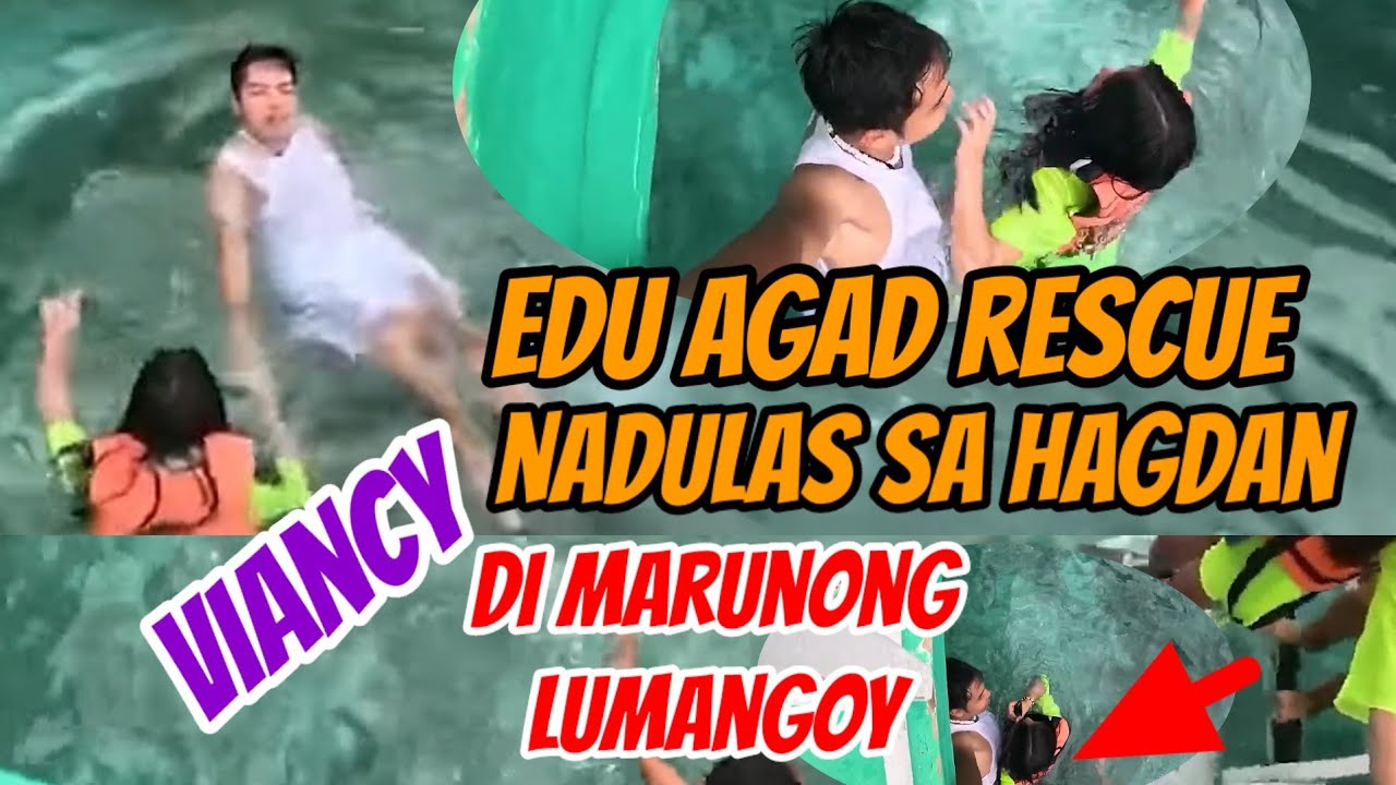 Edu agad Rescue nong si Veancy ay Nadulas sa Hagdan puntang bangka at ...