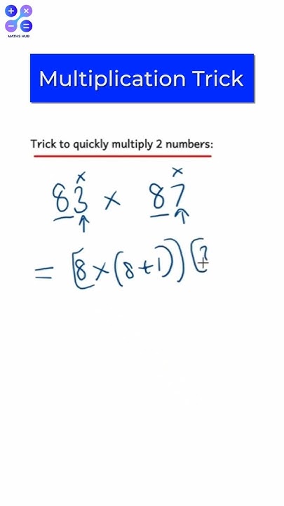 Multiplication of 2 Numbers | Multiplication Trick - YouTube