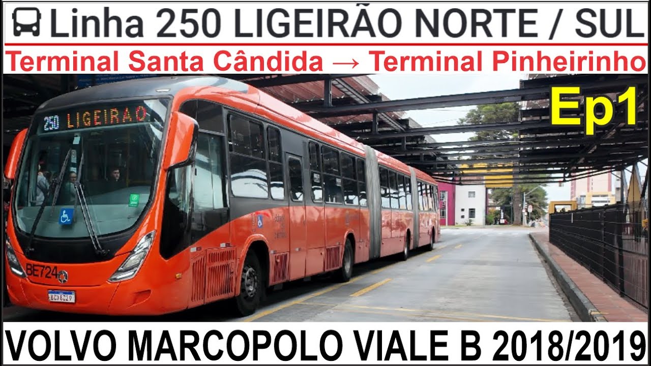 Curitiba PR Brasil Linha 250 LIGEIRÃO NORTE / SUL Terminal Santa ...