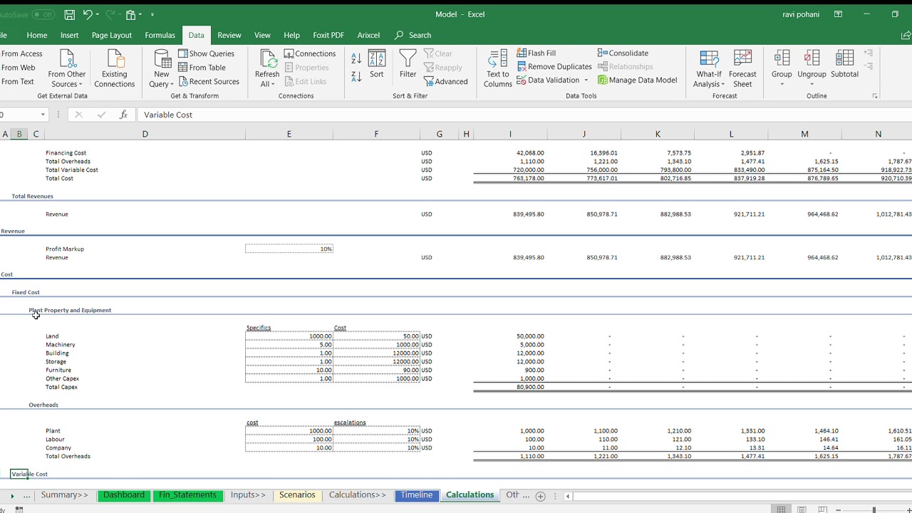 Cost Calculations In Financial Model YouTube Cost Calculations In Financial Model YouTube