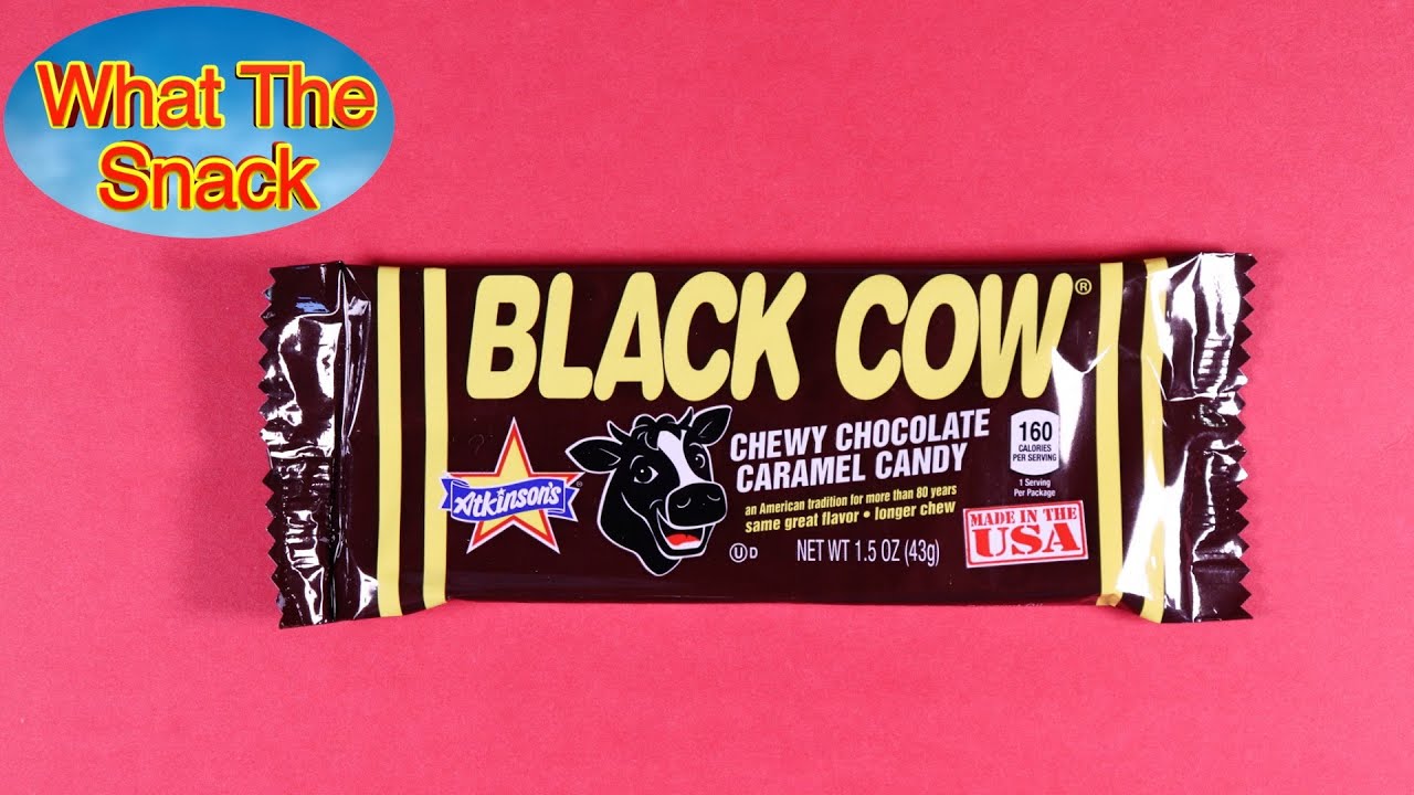 Black Cow Chocolate Caramel Candy Bar - YouTube